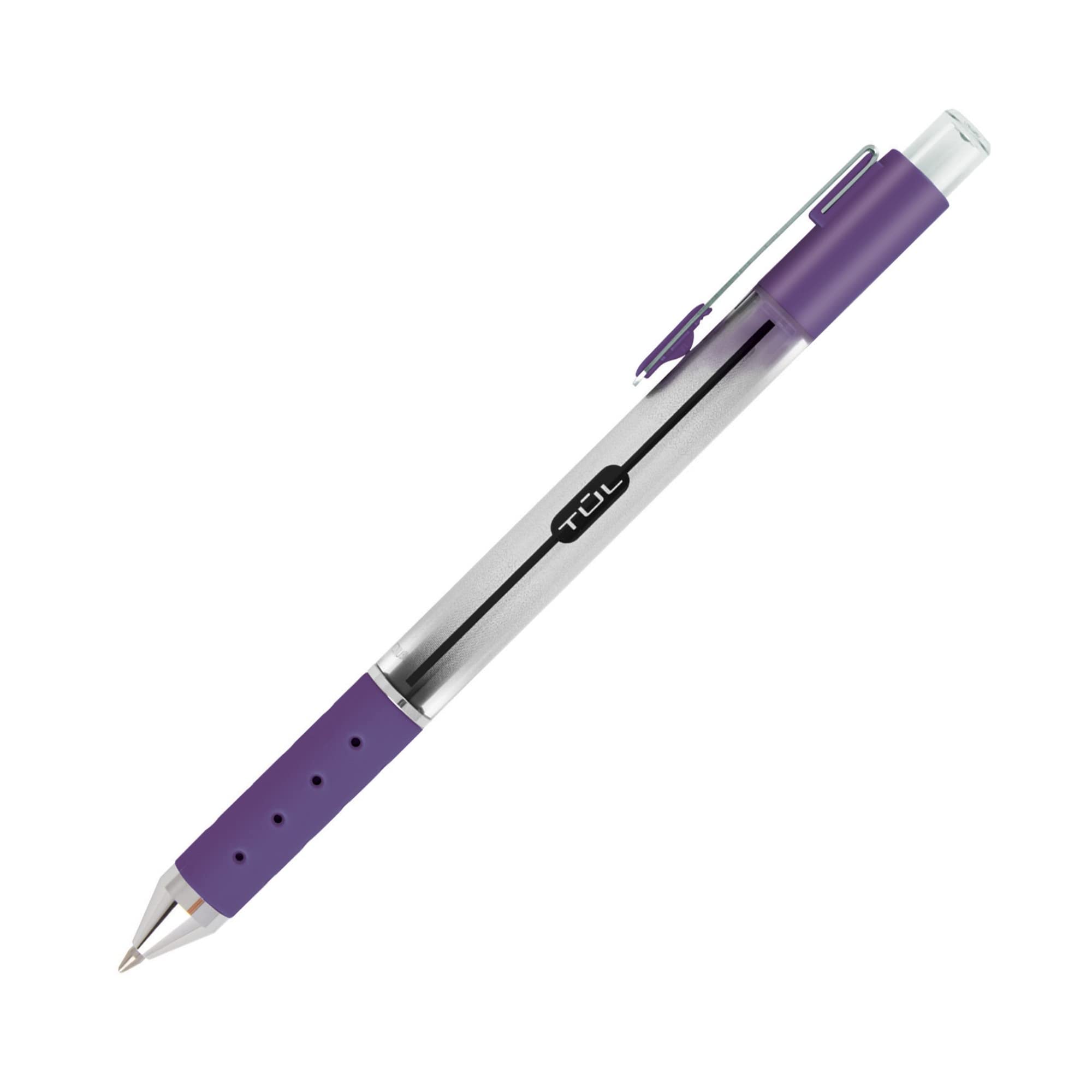 TUL Retractable Gel Pens, Bullet Point, 0.7 mm, Gray Barrel, Assorted Bright Ink Colors, Pack Of 8