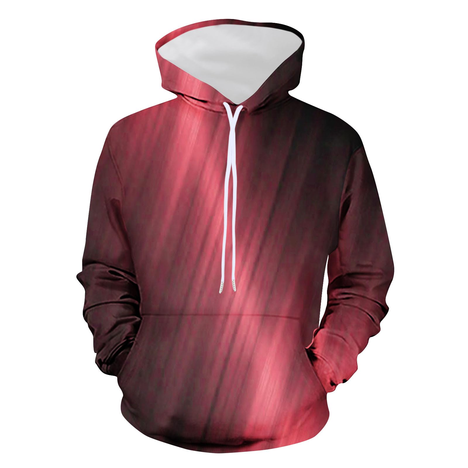 Muscularfit sweatshirt for men Crewneck Sweatshirts Graphic Fall Fashion 3D Linen Print Casual Pullover Workout Long Sleeve Sports Hooded Shirts mens hoodies with zipper Pink 2X
