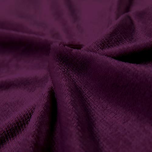 RONGTAI Sherpa Fleece Bed Blanket,Lightweight Cozy Thick Throw Blankets for Couch,Dark Purple-Throw(50"x60")