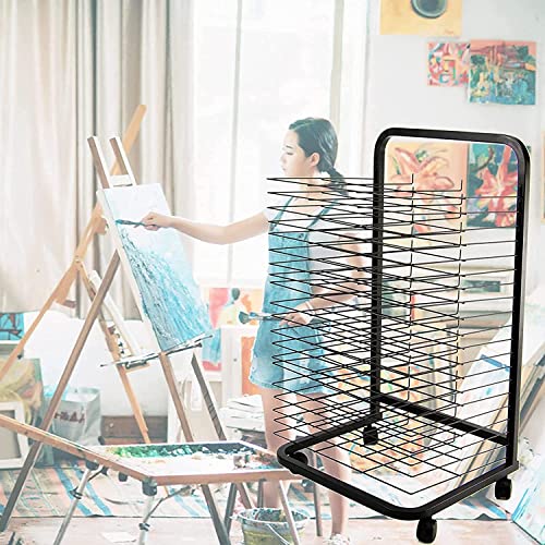 CENAP Art Drying Rack, Mobile Art Drying Rack with Wire Rack for Artwork, Drying and Printing Rack, Perfect for Schools and Art Clubs (Size : 25-Layer)