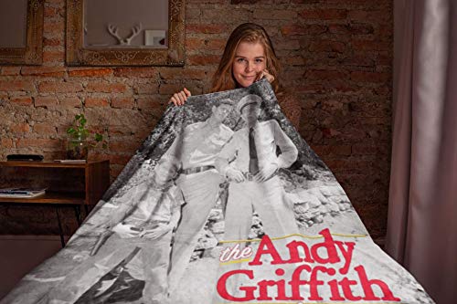 INTIMO The Andy Griffith Show Andy Opie and Barney Fife Super Soft Plush Fleece Throw Blanket 50" x 60" (127cm x152cm)