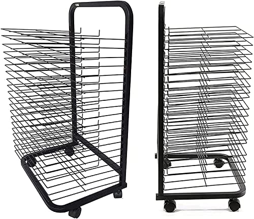 CENAP Art Drying Rack, Mobile Art Drying Rack with Wire Rack for Artwork, Drying and Printing Rack, Perfect for Schools and Art Clubs (Size : 25-Layer)