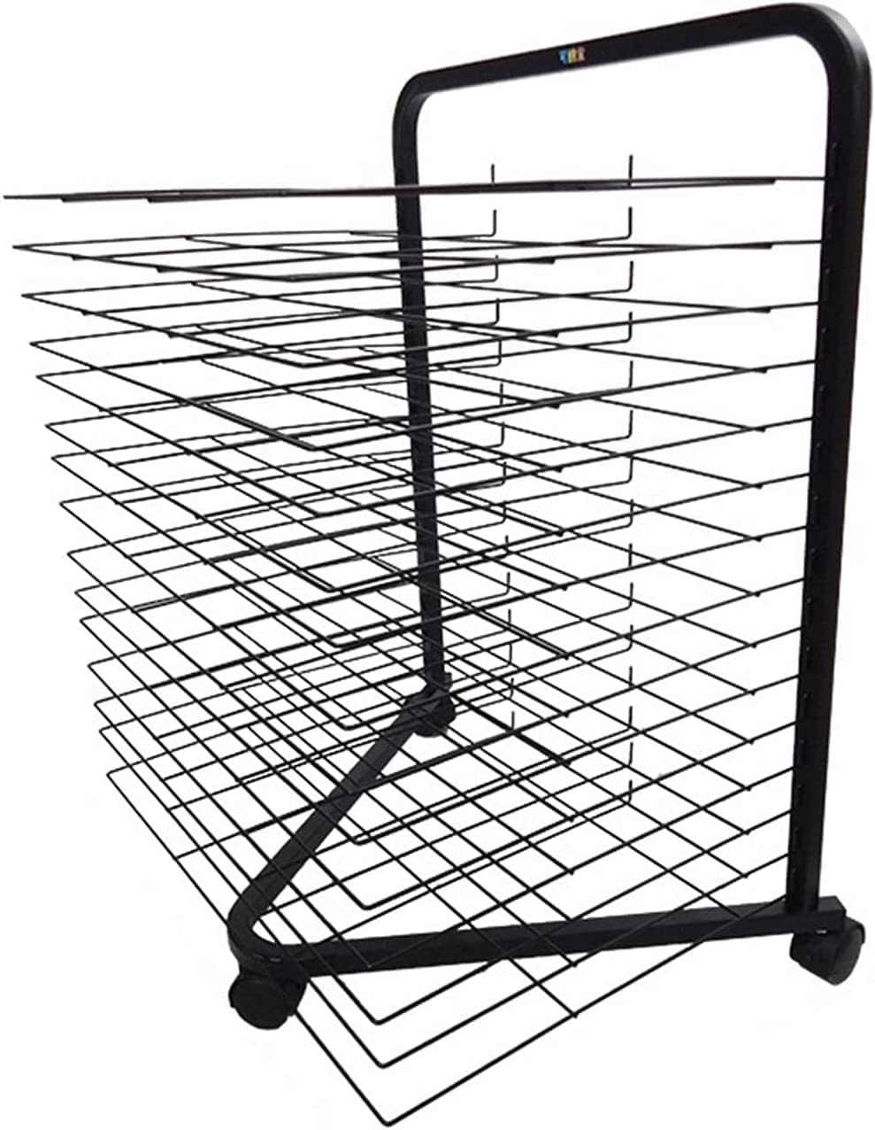 CENAP Art Drying Rack, 15 Tier Mobile Classroom Drying Rack with Removable Wire Rack for Art Studio and Home Use, Drying and Printing Rack