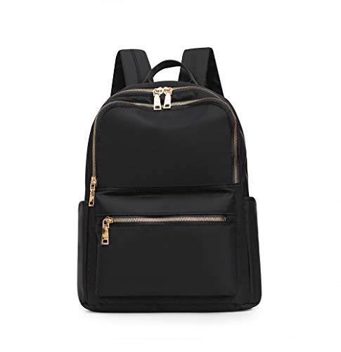 Mailandy Nylon Womens Backpack Purse Black Mini Backpack for Women Fashion Casual Travel Lightweight Backpacks for Ladies Girls