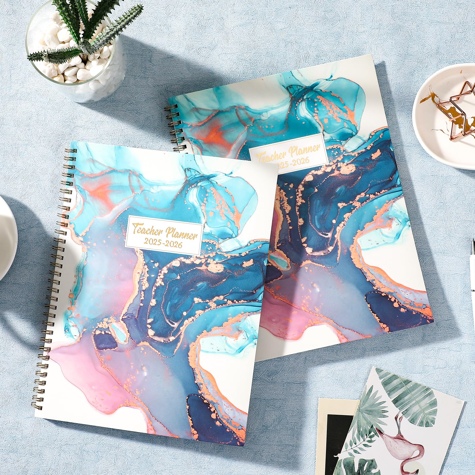 Planner 2023-2024 - Jul.2023 - Jun.2024, 2023-2024 Planner, Academic Planner 2023-2024, 2023-2024 Planner Weekly & Monthly with Tabs, 8" x 10", Flexible Cover, Twin-Wire Binding - Black Waterink