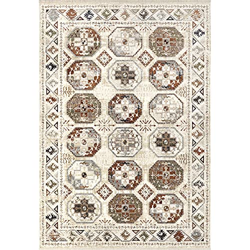 nuLOOM Astrid Traditional Motif Fringe Area Rug, 8' 10" x 12', Beige