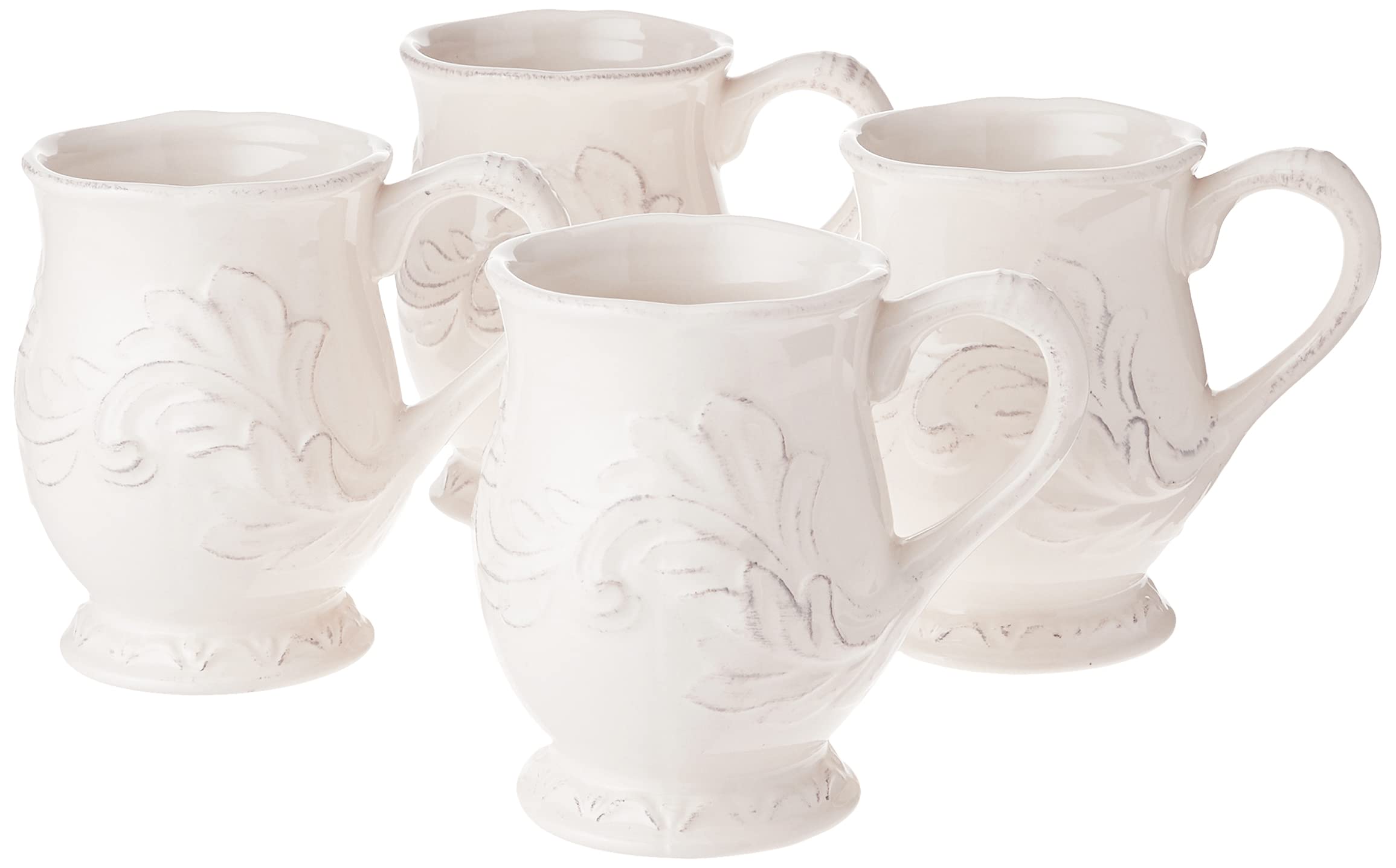 Certified International Firenze Ivory 16-Ounce Mug, Set of 4