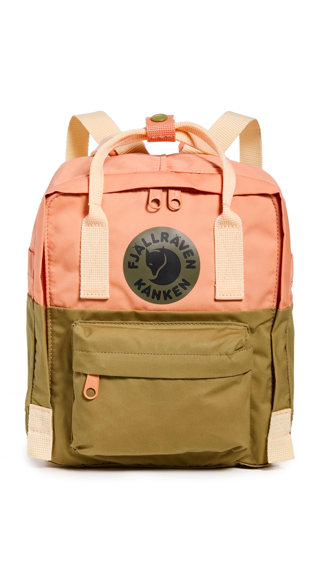 Fjallraven Women's Kanken Art Mini Backpack, Landsort, Green, Orange, One Size