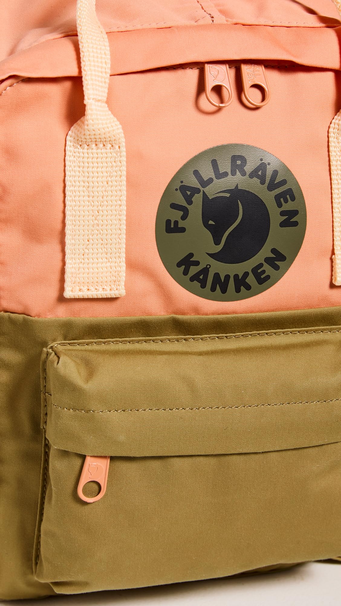 Fjallraven Women's Kanken Art Mini Backpack, Landsort, Green, Orange, One Size