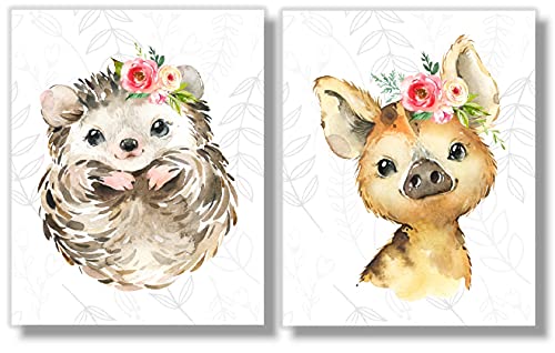 Woodland Animals Wall Art Prints - Nursery Decor - Set of 6-8x10 - Unframed - Watercolor