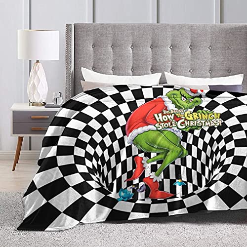 Flannel Blanket Super Soft Fuzzy Plush Fleece Microfiber for Bed/Couch