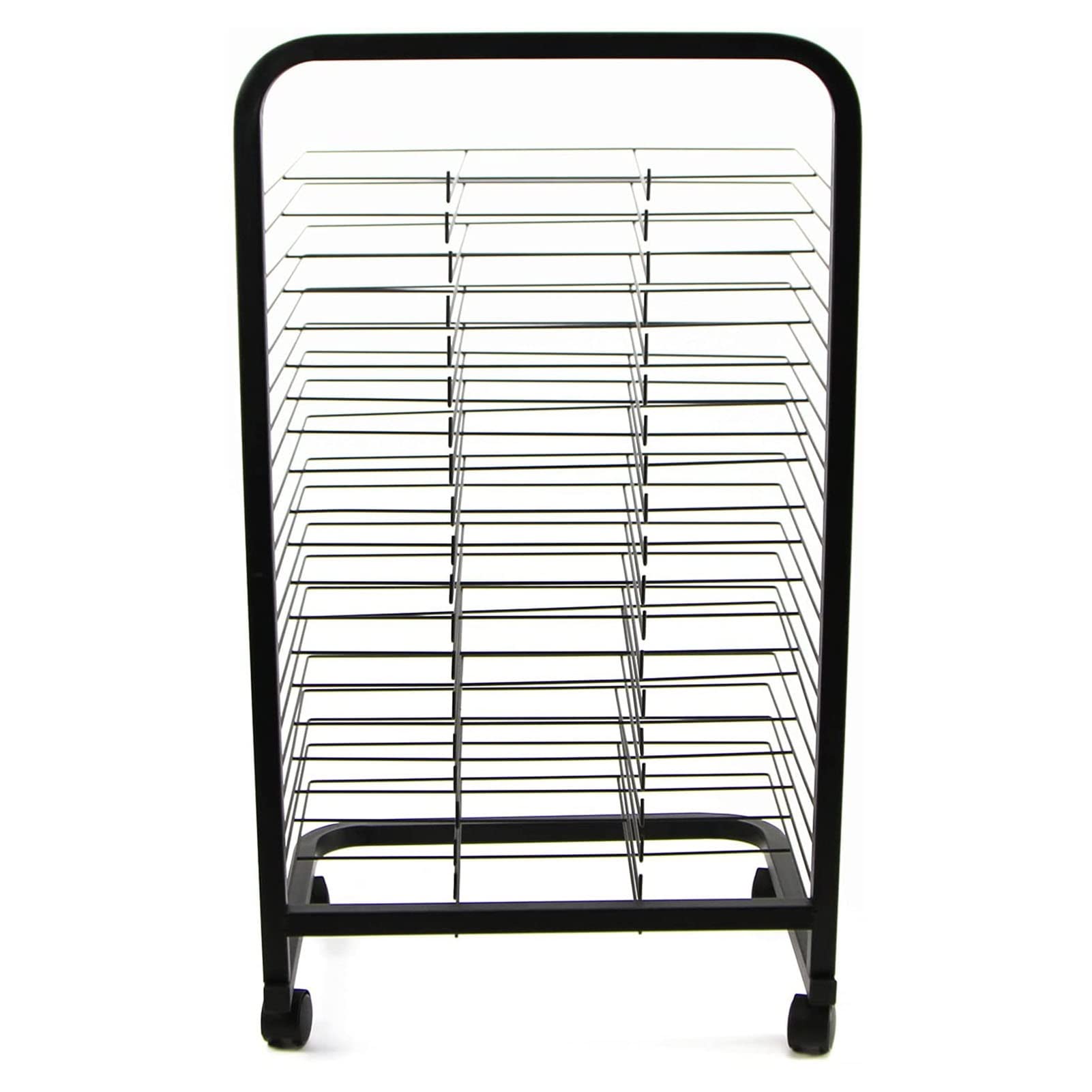 YSCMX Art Drying Rack, Mobile Classrooms Drying Rack with Wire Shelves for Works of Art Studios and Home Use, Drying& Print Racks, Black Powder Coated Finish (Size : 25-Layer)