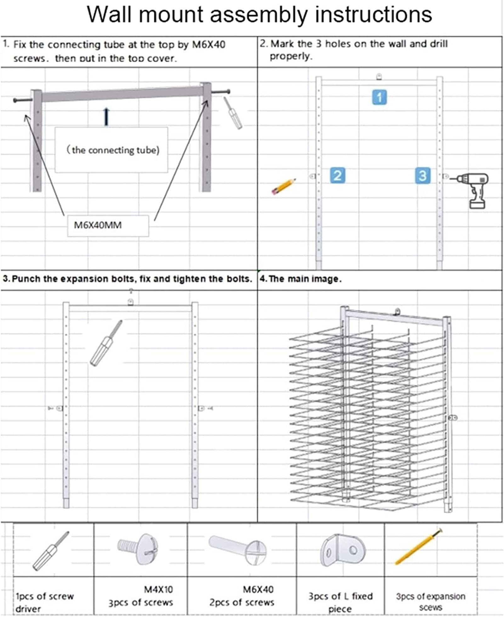 Metal Steel Art Drying Rack for Paintings, A3 Paper & Prints, Artwork Storage Display Rack with Wire Shelves for Art Organizer, Classrooms, Art Studios, White+Black (Size : A- Wall Mounted)