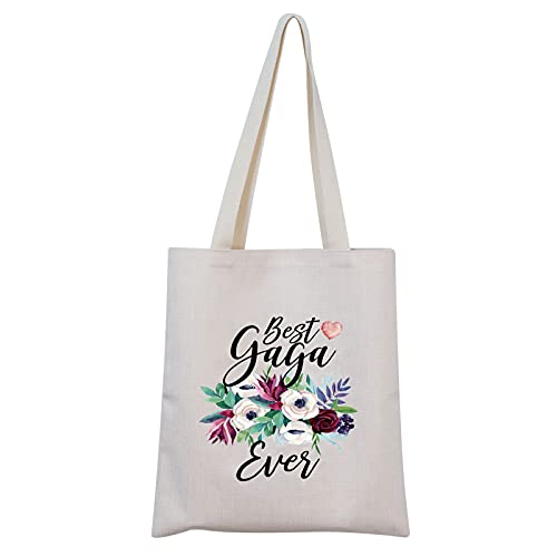 TSOTMO Gaga Gift Best Gaga Ever Gift Grandma canvas tote bags Gaga Appreciation Gift Mother's Day Gift (gaga canvas)