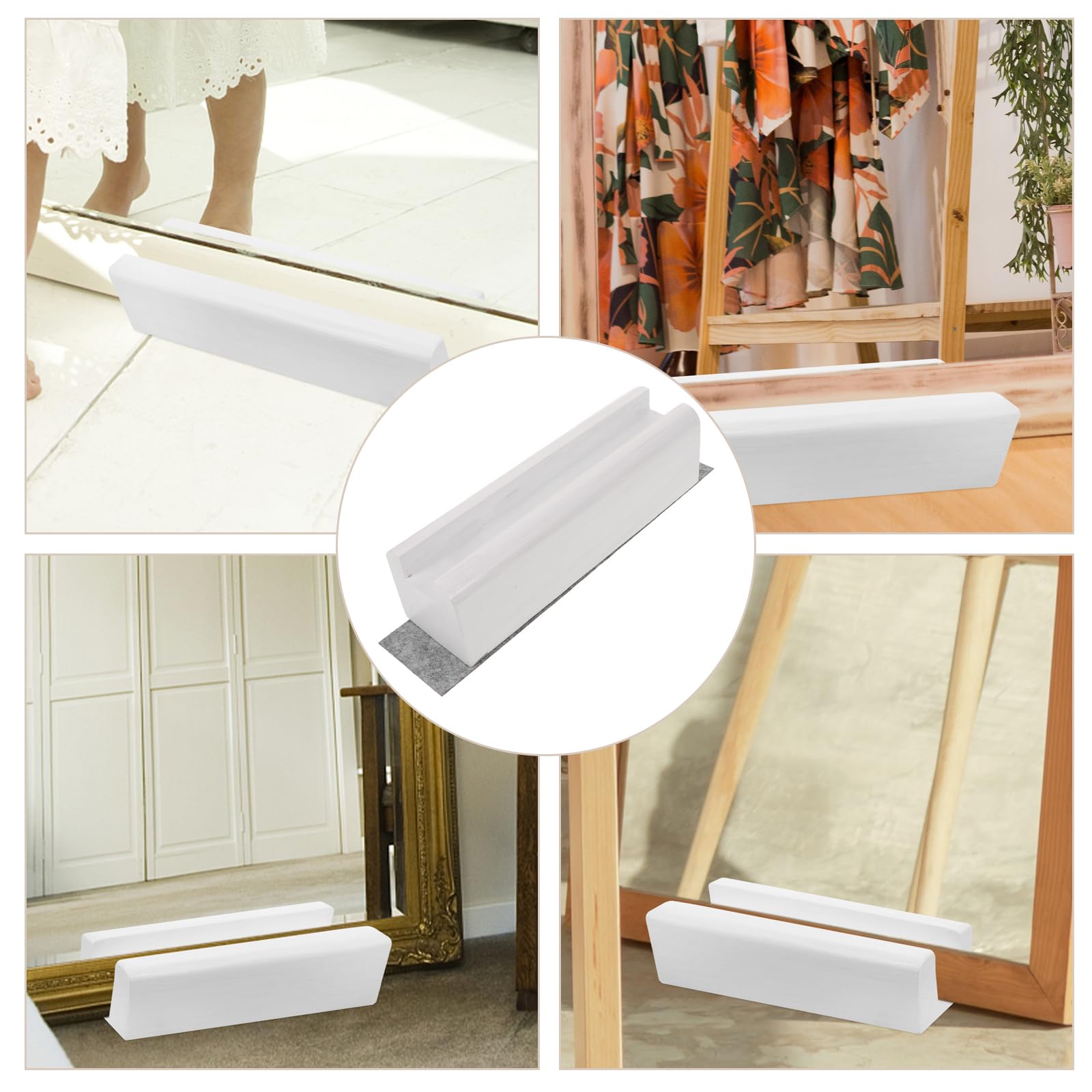 Angoily Full Length Mirror Stand Support Floor Mirror Holder Artwork Display Mount Base Bedroom Living Room Bathroom