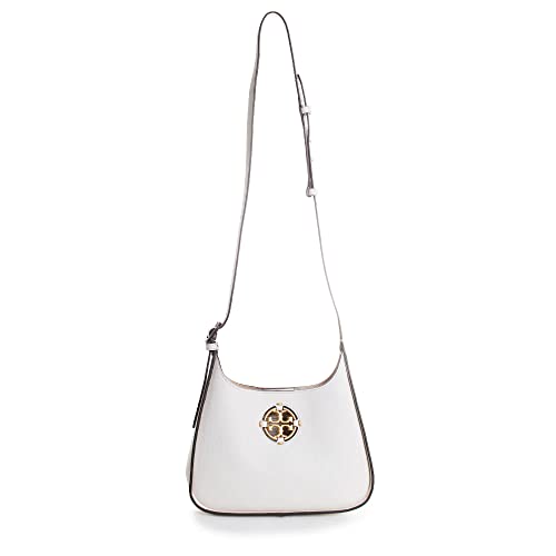 Tory Burch Womens Miller Pebbled Leather Shoulder Handbag Black Medium