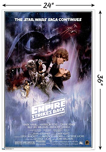 Trends International 24X36 Star Wars: The Empire Strikes Back - One Sheet 2 Wall Poster, 24" x 36", Unframed Version