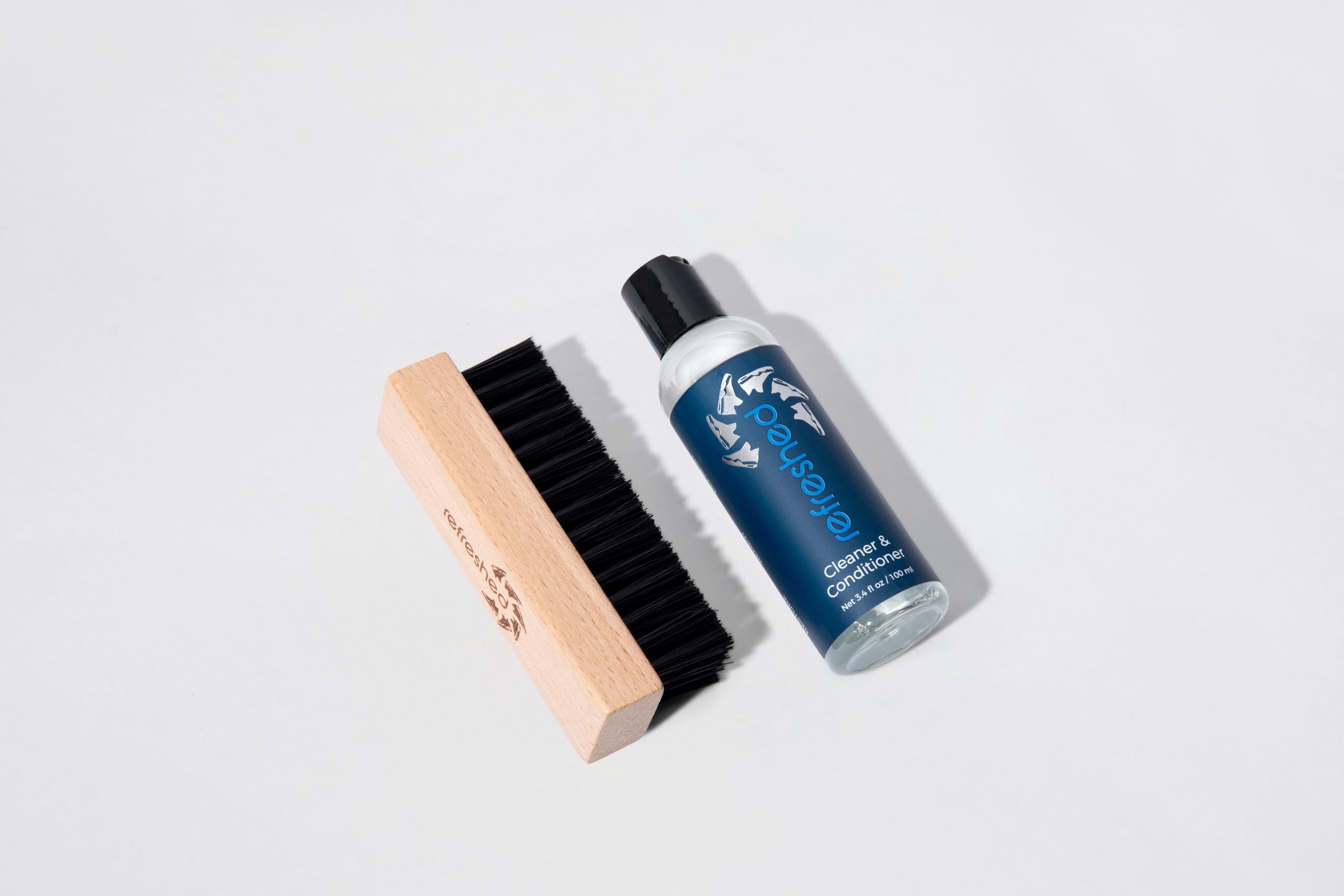 Refreshed Shoe Cleaning Kit | 1x 3.4oz Solution, 1x Brush
