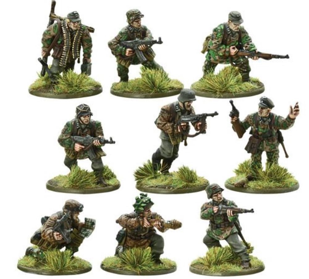 WarLord Bolt Action Waffen-SS WWII SS-Grenadier Figures 1:56 Military Table Top Wargaming Plastic Model Kit 402012101