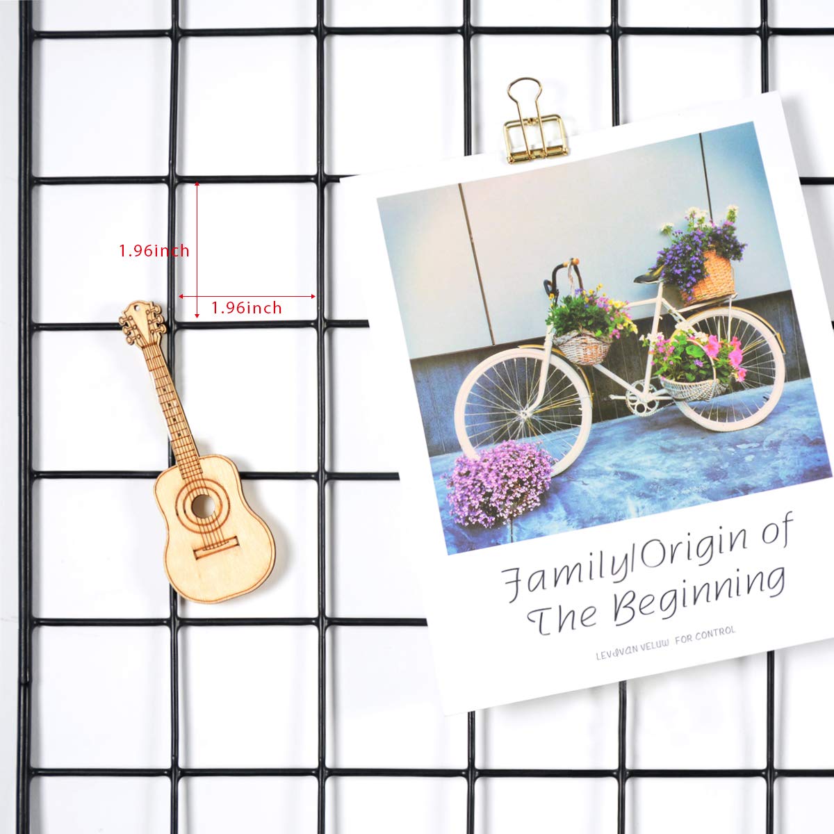 Pulatree Grid Photo Wall(Set of 2), Grid Wall Decorative Iron Rack Clip Photograph Wall Hanging Picture Wall, Ins Art Display Wall Grid 2 Packs 25.6 x17.7inch (Black)