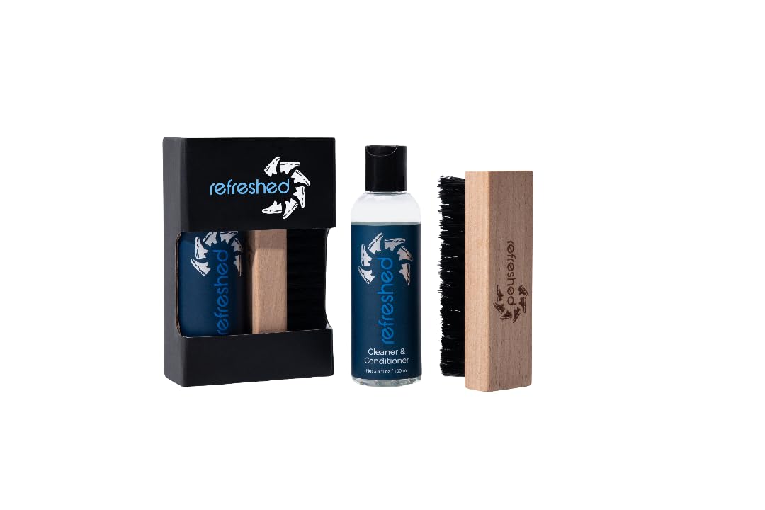 Refreshed Shoe Cleaning Kit | 1x 3.4oz Solution, 1x Brush