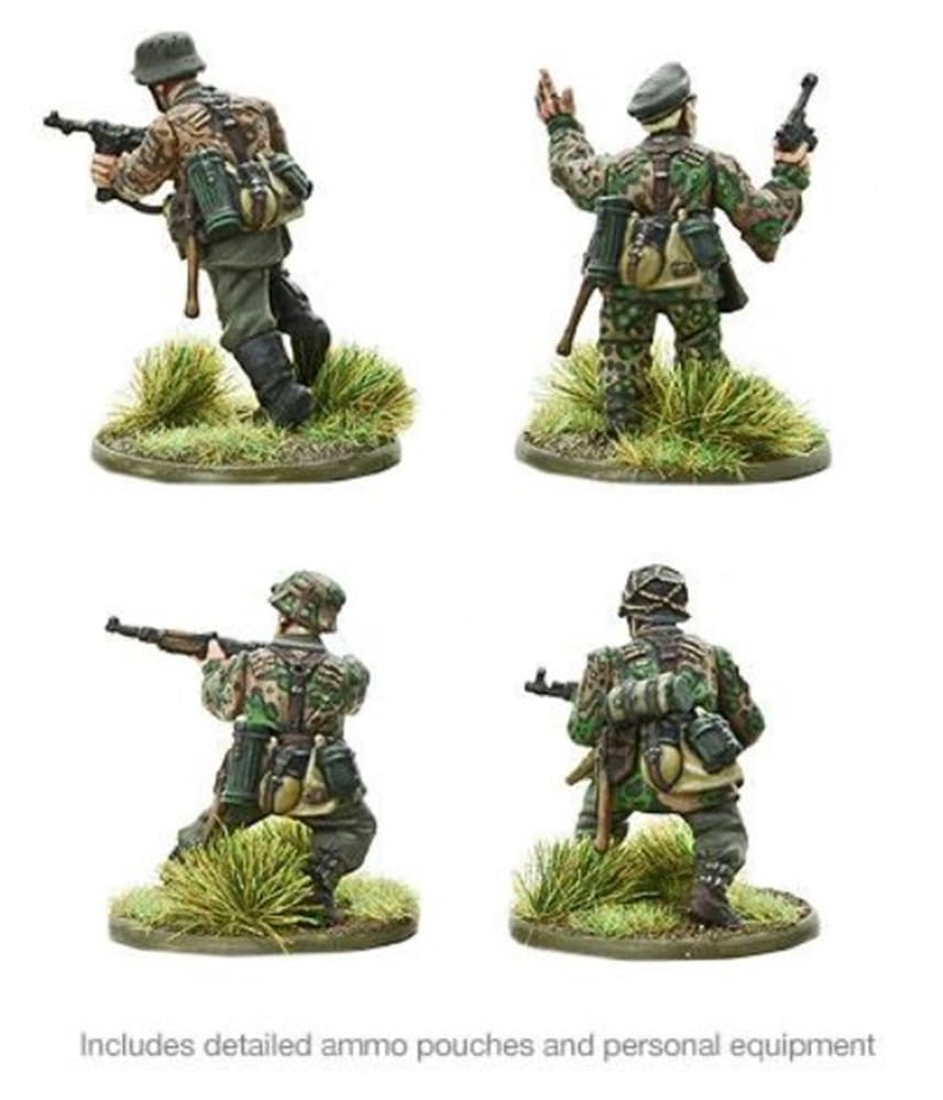 WarLord Bolt Action Waffen-SS WWII SS-Grenadier Figures 1:56 Military Table Top Wargaming Plastic Model Kit 402012101