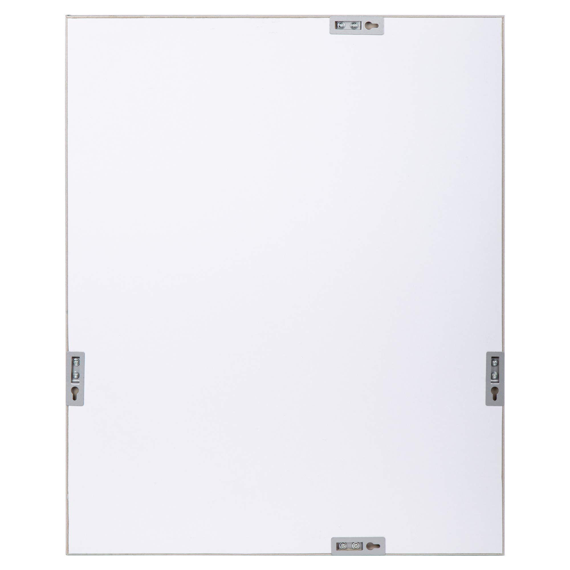 Truu Design Decorative Rectangular Solid Rectangular Wall Mirror, 16 x 20 inches, Beige