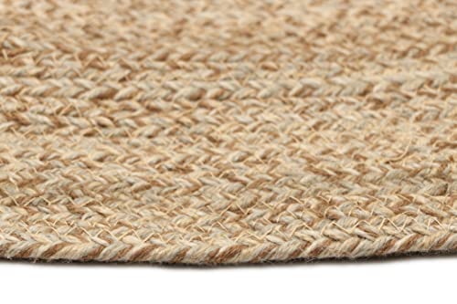 WOVEN ST. Performance Braided Round Area Rug | Carpets Suitable for Living Room, Bedroom, Dining Room, Home Décor | Luxurious Handcrafted Traditional Rugs | PET-Yarn | 8’ Round | Modern Rugs