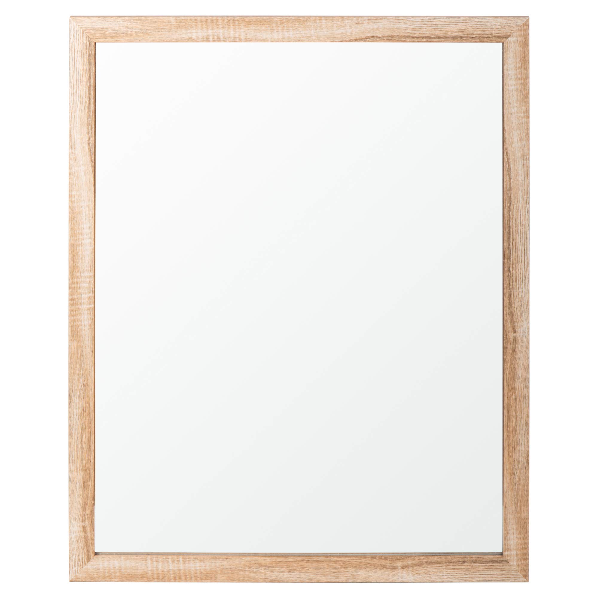 Truu Design Decorative Rectangular Solid Rectangular Wall Mirror, 16 x 20 inches, Beige