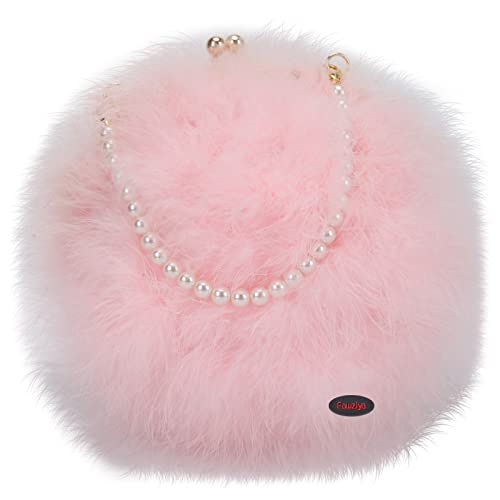 Fawziya Prom Clutch Purse Feather Bags For Women-Pink