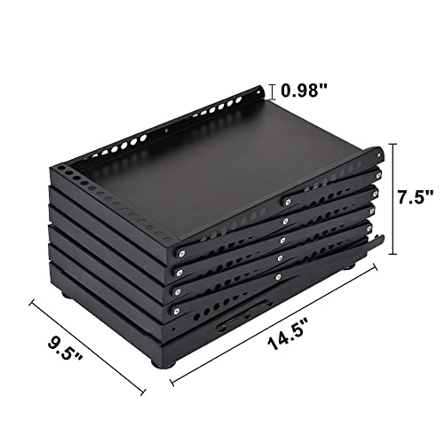 Kroey brochure display stand&Foldable Magazine Rack with 5 Pockets for Exhibition and Trade Show (67'X9.5'X14.5')