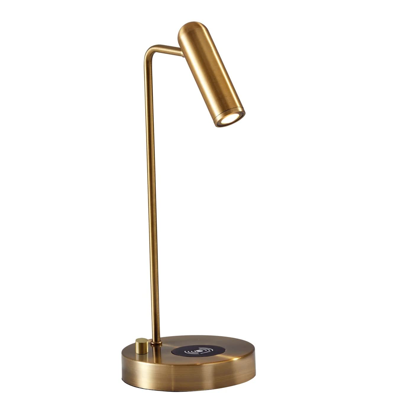 Adesso 3162-21 Kaye LED Desk Lamp Wireless Charging, 7W LED, 5W QI, USB Port, Indoor Lighting Lamps