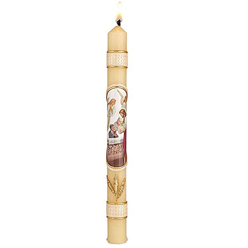 First Holy Communion Taper Candlestick Keepsake Gift for Boys, 9 3/4 Inches