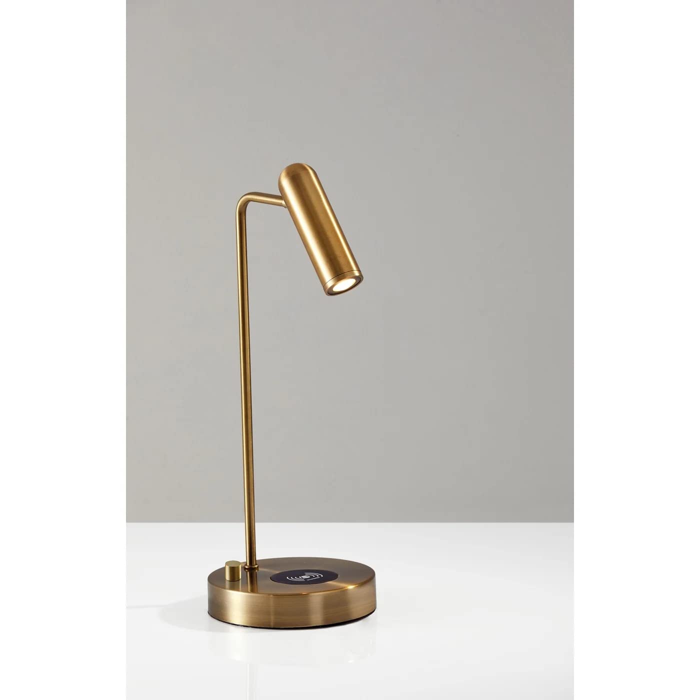 Adesso 3162-21 Kaye LED Desk Lamp Wireless Charging, 7W LED, 5W QI, USB Port, Indoor Lighting Lamps