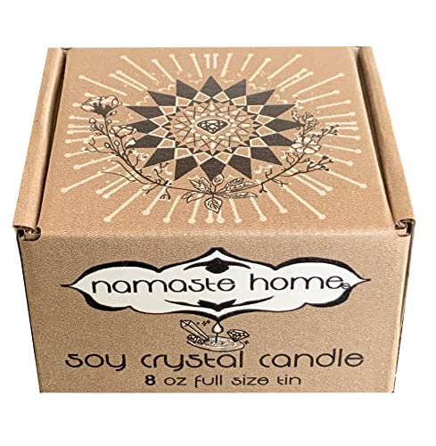 Aries Candle,Aries Gift, Zodiac Candle, Astrology Gift, Handmade Candle with Crystals, Rose Petals, Lavender Buds (8 oz)