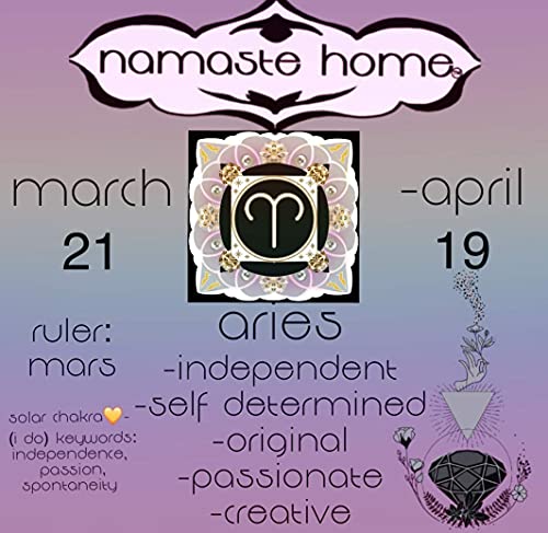 Aries Candle,Aries Gift, Zodiac Candle, Astrology Gift, Handmade Candle with Crystals, Rose Petals, Lavender Buds (8 oz)