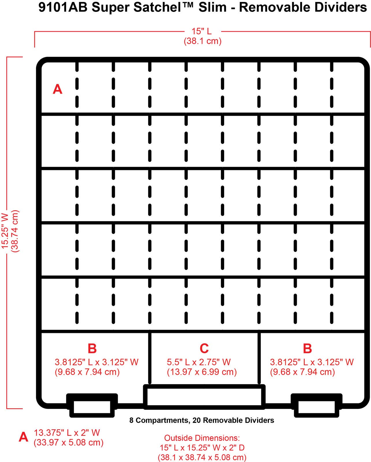 ArtBin 9101AB Super Satchel Slim with Removable Dividers, Art & Craft Organizer, [1] Plastic Storage Case, Clear