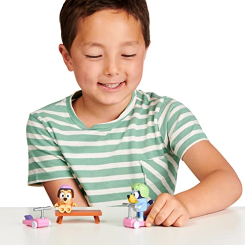 Bluey Dog Vehicle 2-Pack, 2.5-3" Bluey & Bingo Articulated Figures - Scooter Time