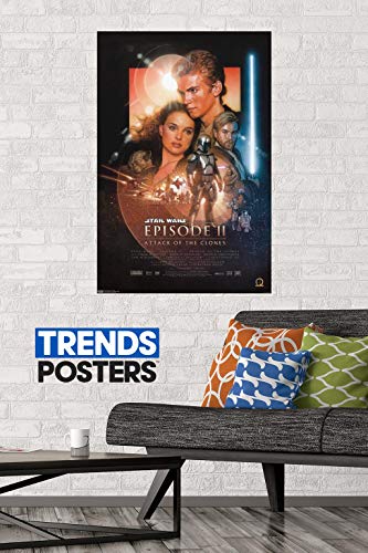 Trends International 24X36 Star Wars: Attack Of The Clones - One Sheet Wall Poster, 24" x 36", Unframed Version