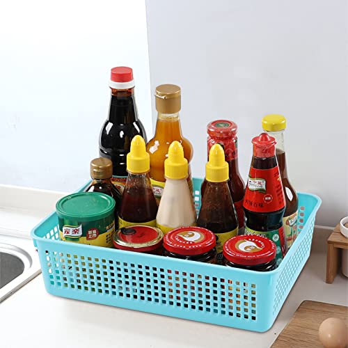 Tstorage Plastic Office A4 Paper Basket, Plastic Shallow Storage Basket, 6 Packs, G