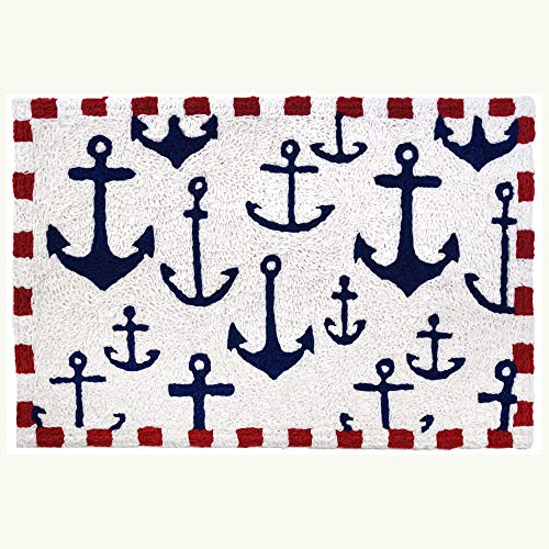 Jellybean Modern Indoor / Outdoor Mat Home Comfort Rugs 20" X 30" Rectangle Anchors Aweigh