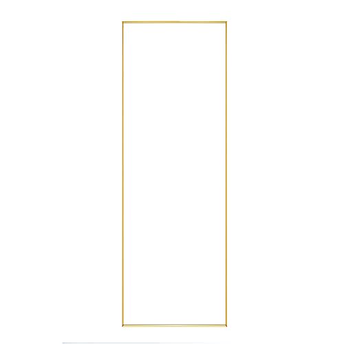 65" x 24" Wall Mounting Full Body Mirror, Full Length Mirror with Stand, Alloy Frame Full-Length Mirror for Living Room, Bedroom (Gold)