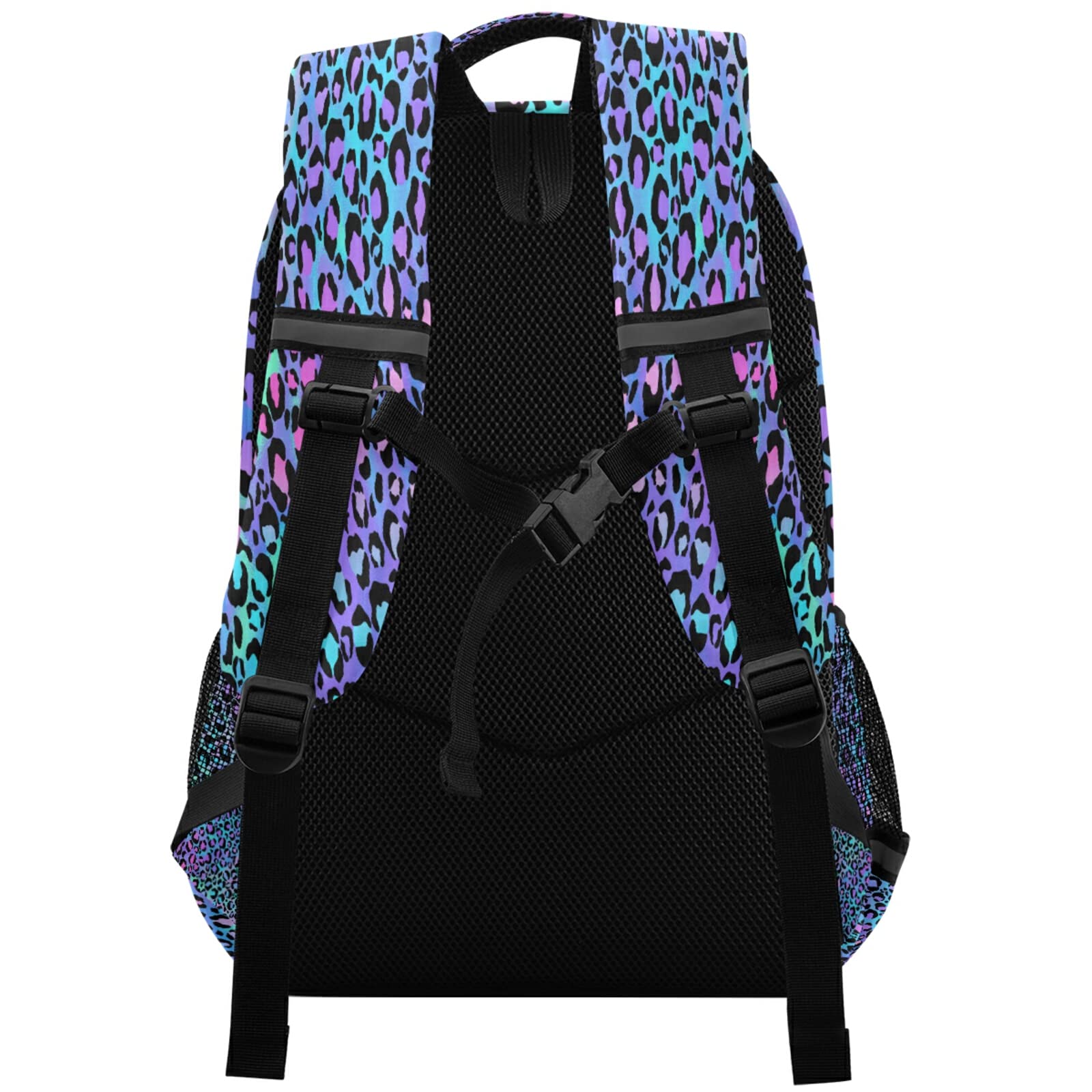 ALAZA Leopard Print Cheetah Purple Backpack for Students Boys Girls School Bag Travel Daypack