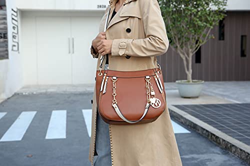 MKF Collection Tote Handbag with Wristlet Wallet, Vegan Leather Crossover Women’s Shoulder bag Purse