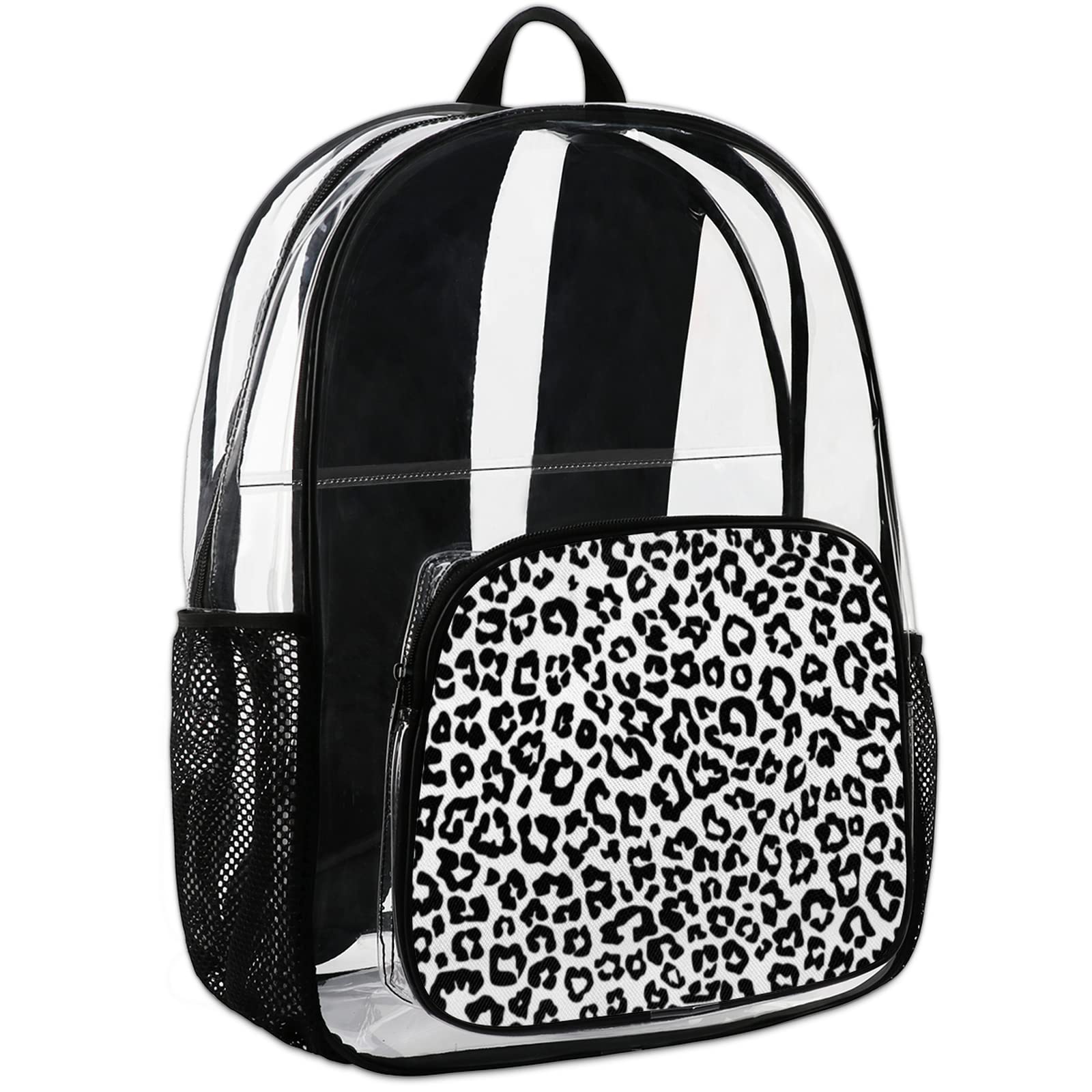 TropicalLife Clear Backpack Animal Giraffe Heavy Duty PVC Transparent Bookbag See Through School Bag for College
