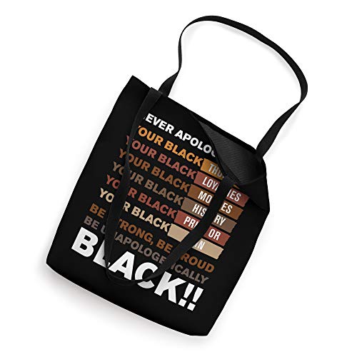 Unapologetically Black History Equality Black Lives Matter Tote Bag