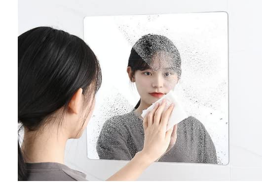 Plexiglass Acrylic Soft Mirror Non-Glass shatterproof Mirror Full Length Mirror Wall Mirror Frameless Home Fitness Mirror (4PCS) 12inch12inch(16)