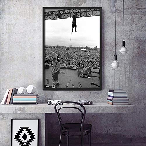 Rixart Pearl Jam Present Tense Poster Black And White Art Prints Wall Decor Photo Paper Material 36'' (24x36 inches)