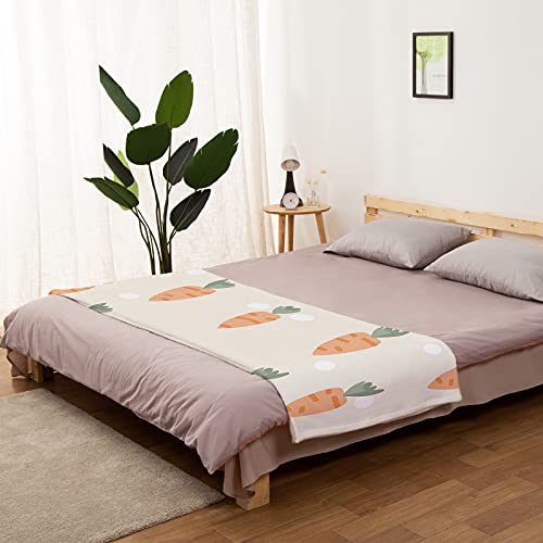 Prime-Home Blanket Fleece Blanket Throw, Cartoon Carrot Easter Pattern Blanket Plush Fleece Throw Blanket Lightweight Blanket Soft Flannel Blankets, Fuzzy Blanket Throw 40x50