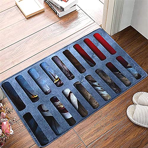 3D Stereo Vision Clown Door Mat Living Room Bedroom Coffee Table Mat Generic Halloween Carpet(15.6×23.6 INCH) (Color19)